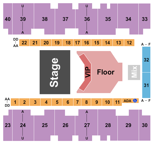 El Paso County Coliseum Seating Chart | El Paso County Coliseum Event ...