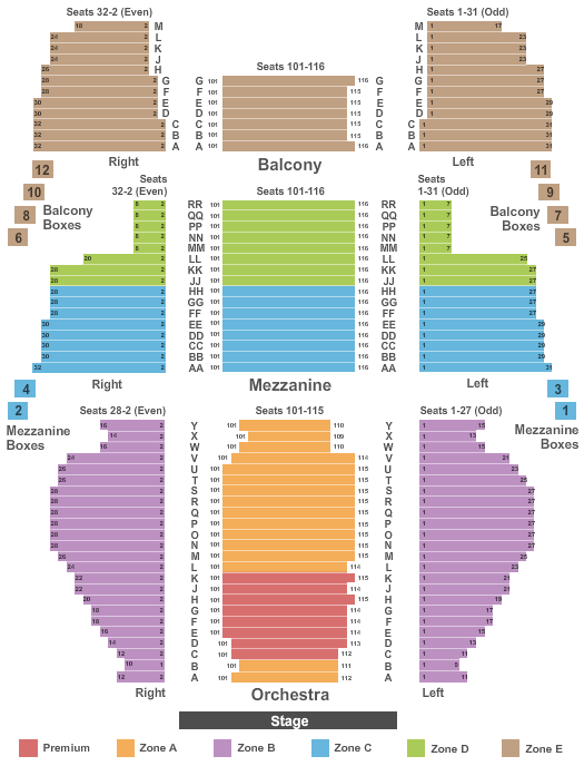 New Amsterdam Ny Seating Chart