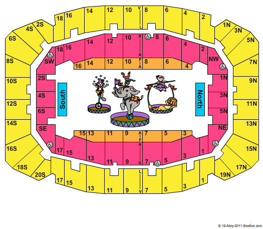 Ringling Bros. Tickets | Seating Chart | Selland Arena | Circus