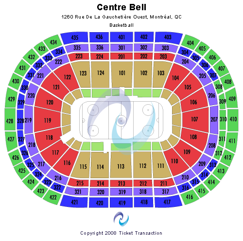 Bell Centre Seating Chart Rows